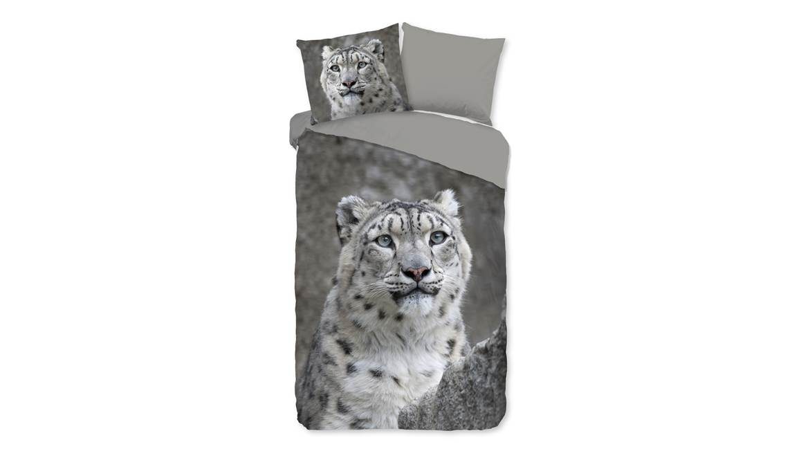 Good Morning Chief flanel dekbedovertrek - Grijs - Smulderstextiel.be