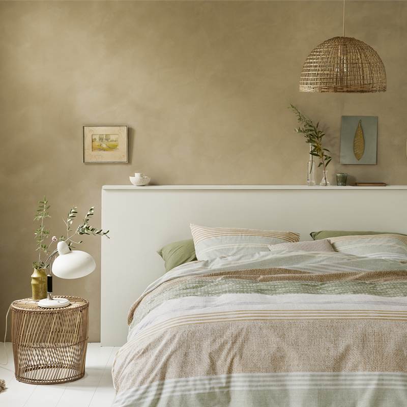 Ariadne at Home Lin dekbedovertrek - Groen - Smulderstextiel.be